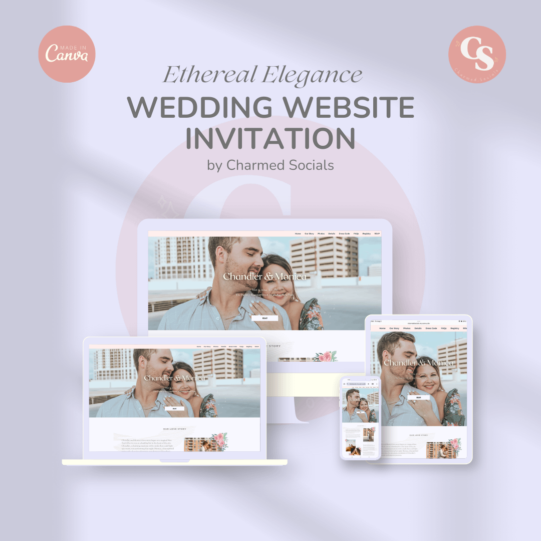 Ethereal Elegance - Canva Wedding Website Template - Charm Erazo